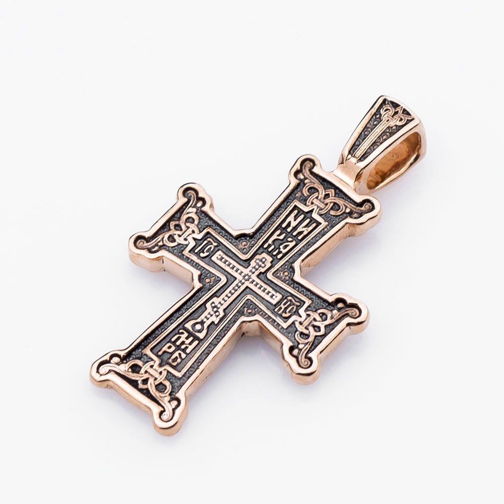 Золотий православний хрест Голгофа п02655 Онікс SB, код: 6736525 (ID ...